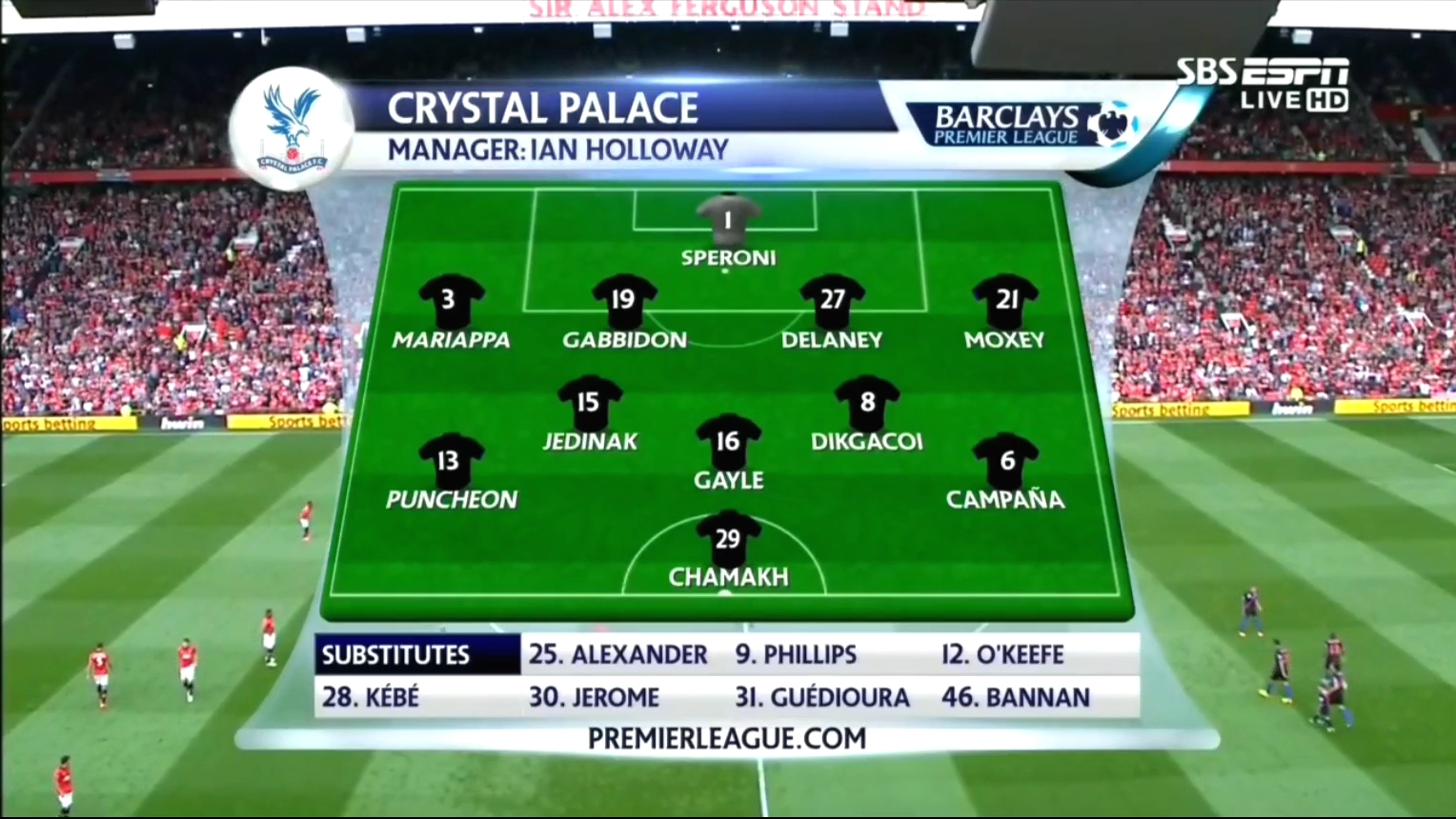 130914 EPL 4R 맨유 vs 크리스탈 팰리스 (국내방송)