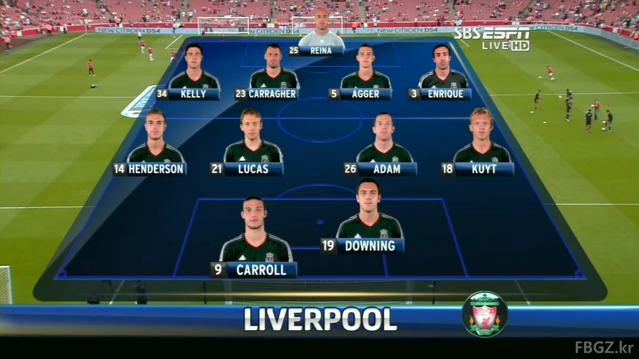 2011-2012 EPL 2R 리버풀 vs 아스날