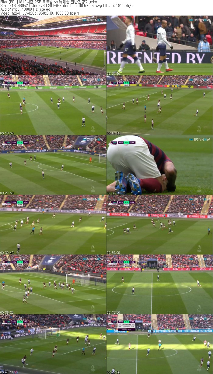 [EPL]1819시즌 25R 토트넘 vs 뉴캐슬 190202 손흥민
