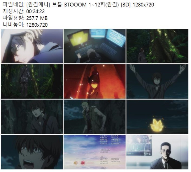 [애니] 부톰 BTOOOM 1-12화[완결] 새로운배틀로얄이 시작된다 범죄 학원물