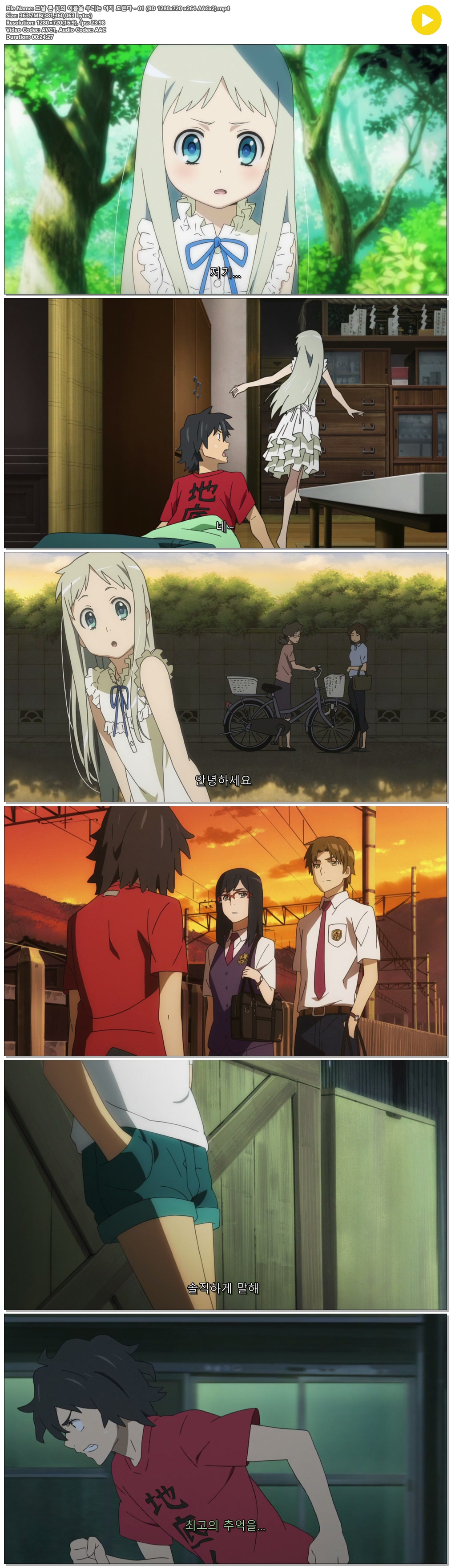 [완결] 그날 본 꽃의 이름을 우리는 아직 모른다 1-11화 (완) BD 720p [Ohys-Raws]