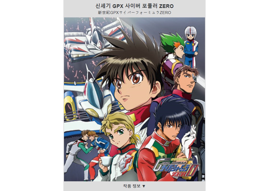 [고전 애니] OVA 신세기 GPX 사이버 포뮬러 ZERO 1 - 8완 더빙