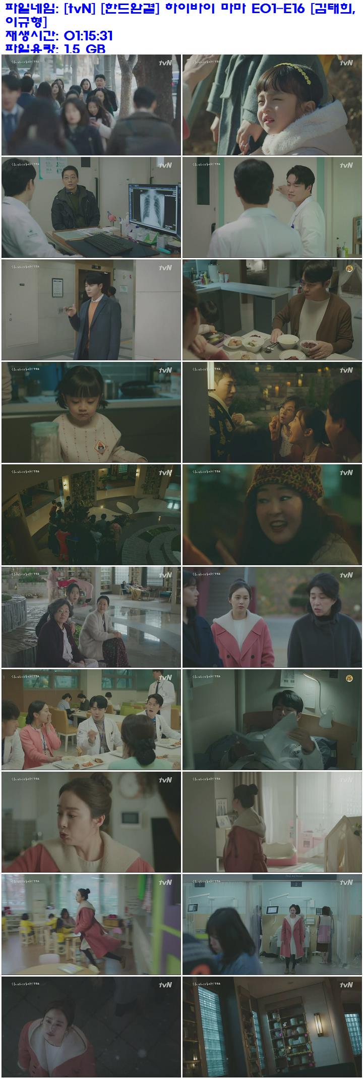 [tvN] [한드완결] 하이바이 마마 E01-E16
