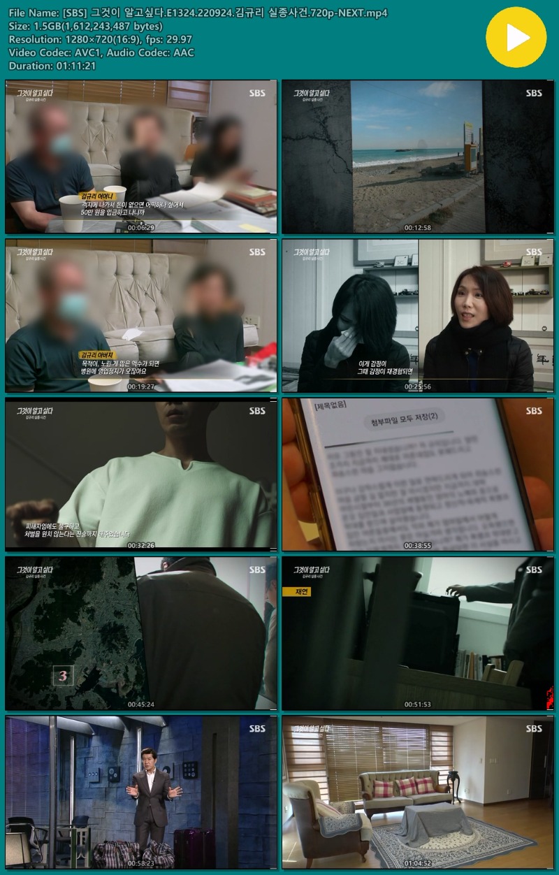 [SBS] 그것이 알고싶다.E1324.220924.김규리 실종사건.720p-NEXT