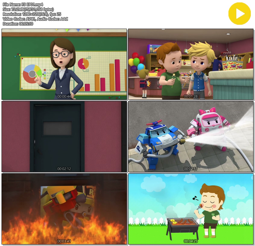 [English] 로이와 함께하는 소방안전 이야기 0126화 [완] 영어더빙 - 안전과 영어를 한 방에 (키즈 폴리 EBS)