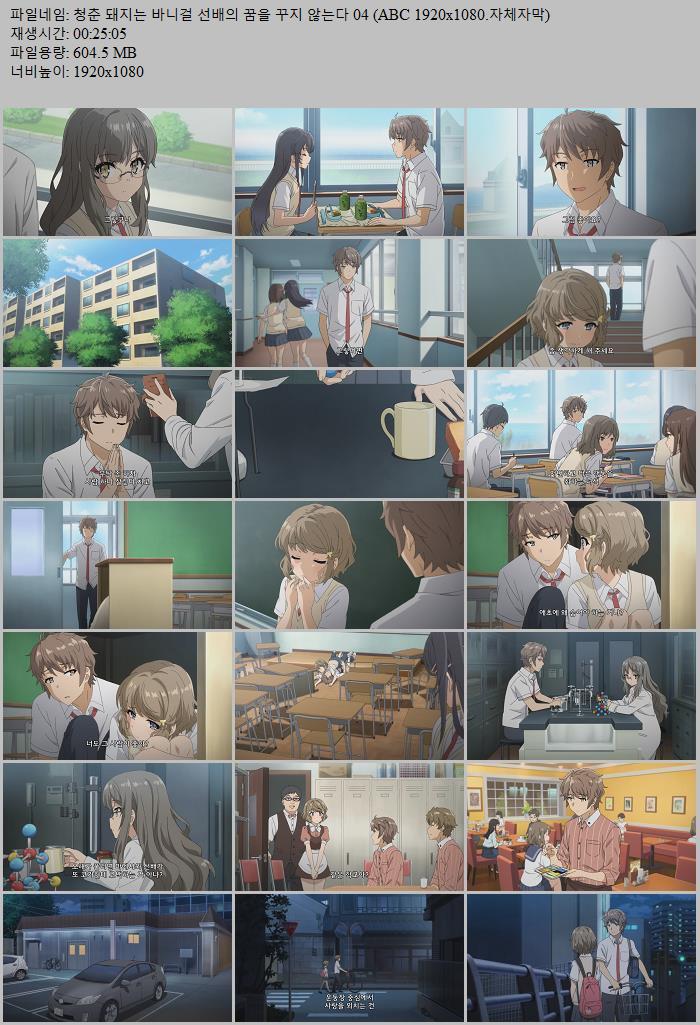 청춘 돼지는 바니걸 선배의 꿈을 꾸지 않는다 04 Abc 1920x1080 자체자막