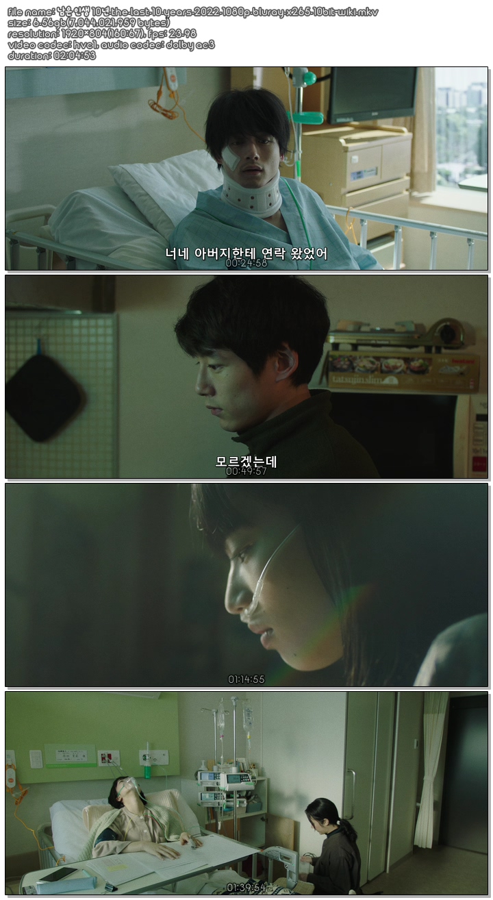 [BluRay] 남은 인생 10년 1080p [ The Last 10 Years 2022 ] 고마츠나나.사카구치켄타로 ...