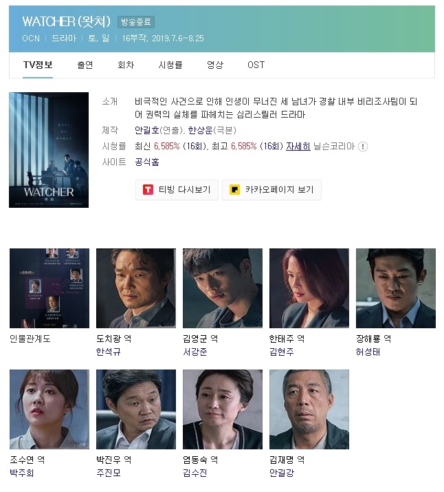 [한드 모음] 왓쳐 01 - 16화 완결