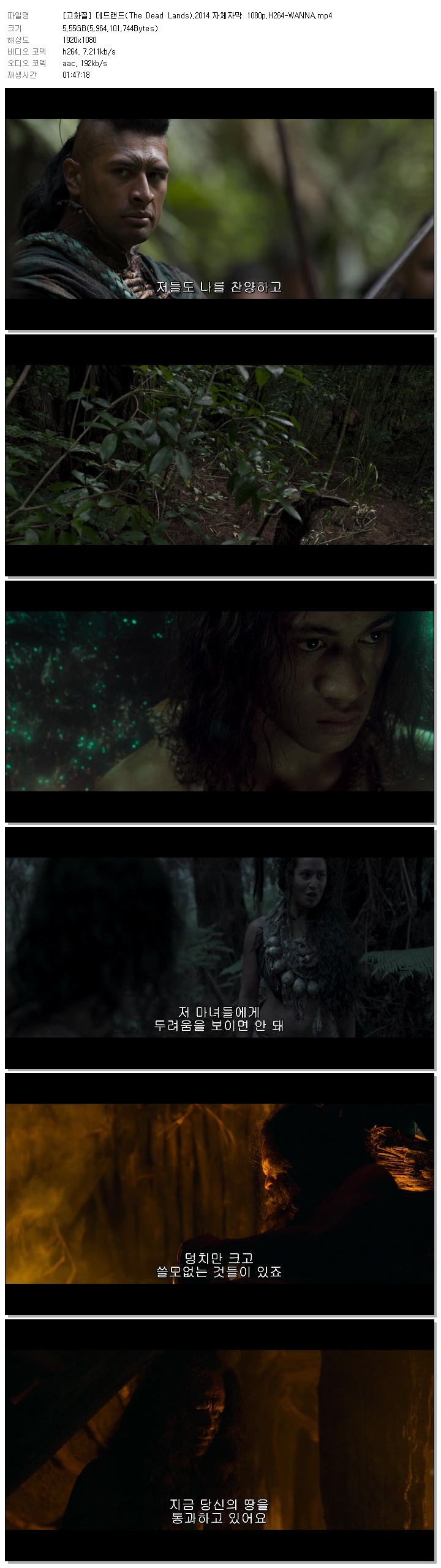 [고화질] 데드랜드(The Dead Lands).2014 자체자막 1080p.H264-WANNA